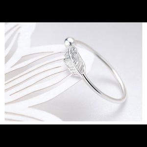 Jewelry | Sterling Silver 925 Feather Open Ring | Poshmark
